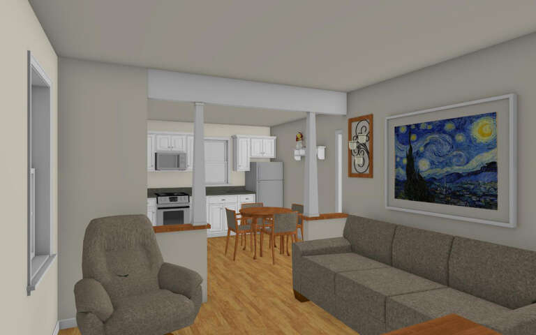 Cottage Plan - 495 Square Feet, 1 Bedroom, 1 Bathroom | Floor Plan ...