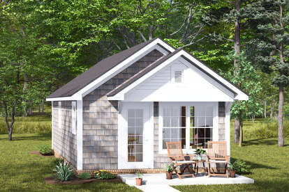 Cottage Plan - 384 Square Feet, 1 Bedroom, 1 Bathroom | Floor Plan ...