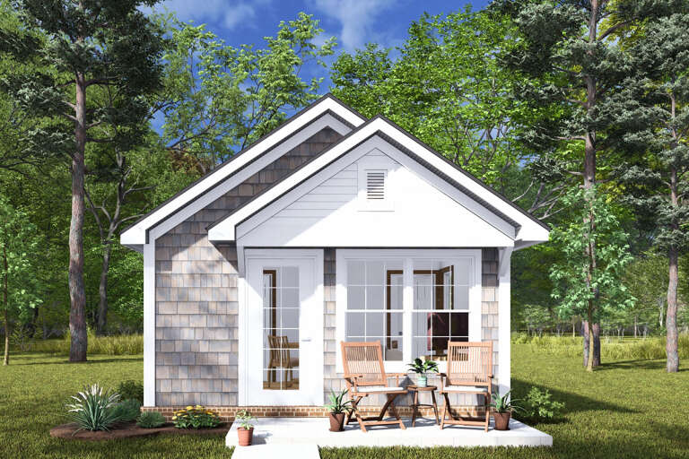 Cottage Plan - 384 Square Feet, 1 Bedroom, 1 Bathroom | Floor Plan ...