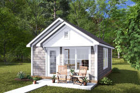 Cottage Plan - 384 Square Feet, 1 Bedroom, 1 Bathroom | Floor Plan ...