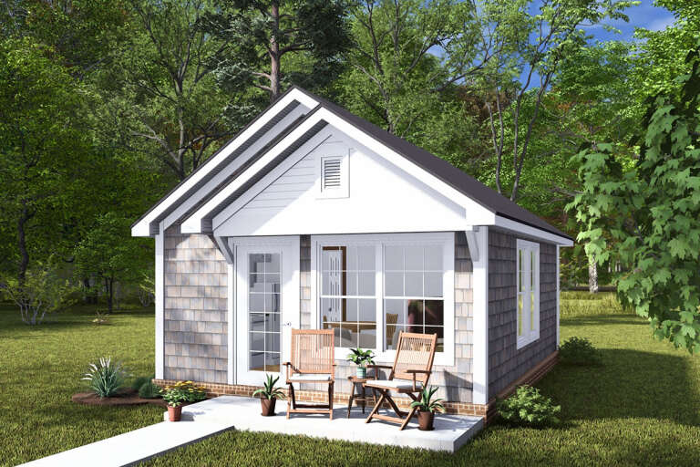 Cottage Plan - 384 Square Feet, 1 Bedroom, 1 Bathroom | Floor Plan ...