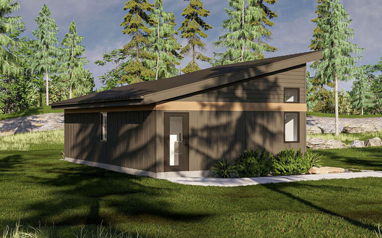 Modern Plan - 583 Square Feet, 1 Bedroom, 1 Bathroom | Floor Plan #963 ...