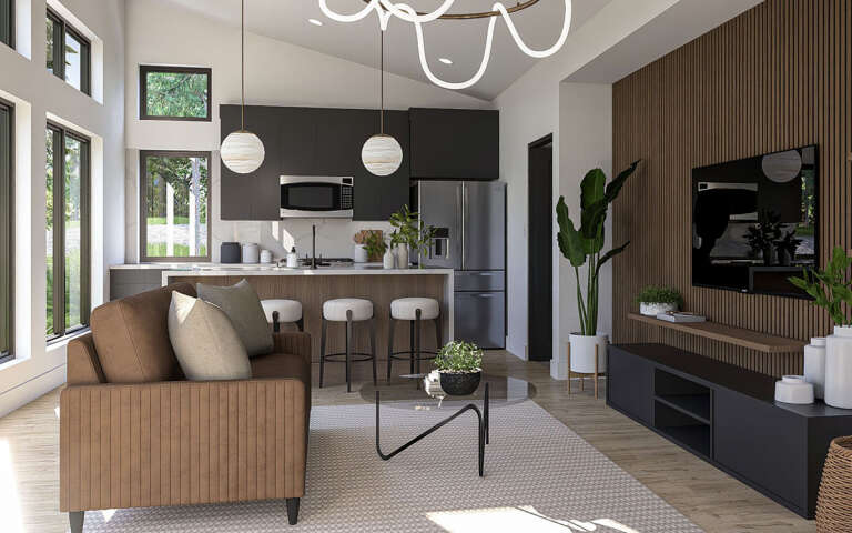 Modern Plan - 583 Square Feet, 1 Bedroom, 1 Bathroom | Floor Plan #963 ...