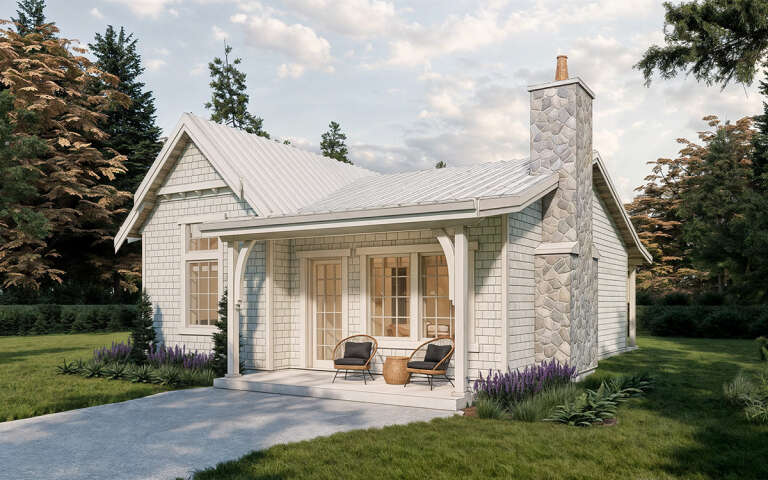 Cottage Plan - 856 Square Feet, 2 Bedrooms, 1 Bathroom | Floor Plan ...