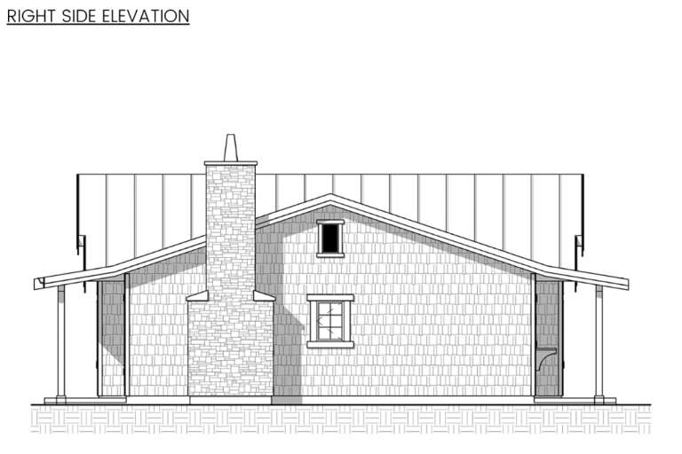 Cottage Plan - 856 Square Feet, 2 Bedrooms, 1 Bathroom | Floor Plan #2452-00004 | America's Best ...