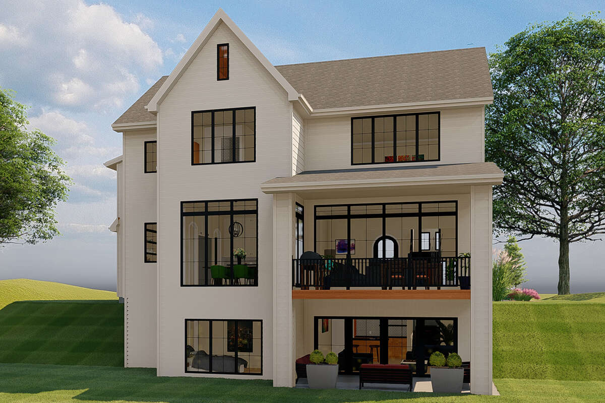 Modern Transitional Plan - 3,007 Square Feet, 4-5 Bedrooms, 3.5 ...