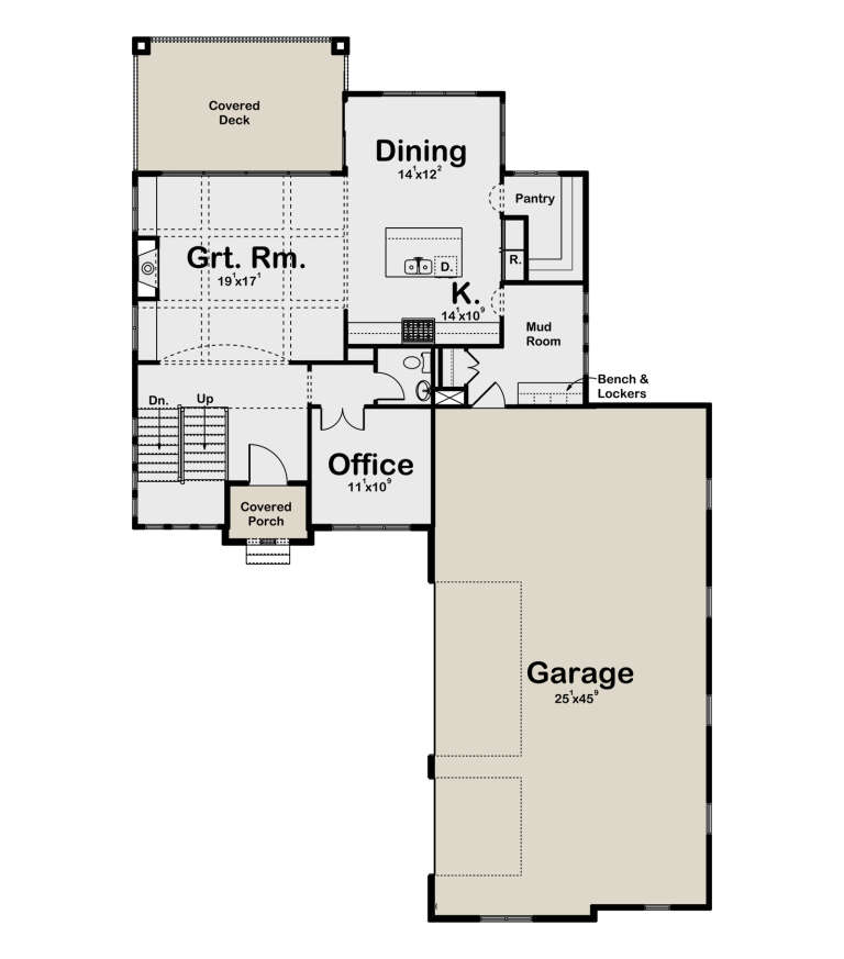 Modern Transitional Plan - 3,007 Square Feet, 4-5 Bedrooms, 3.5 Bathrooms | Floor Plan #1935 ...