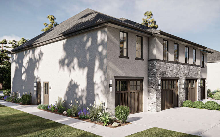 Modern Fourplex Plan - 708 Square Feet, 1 Bedroom, 1 Bathroom | Floor ...