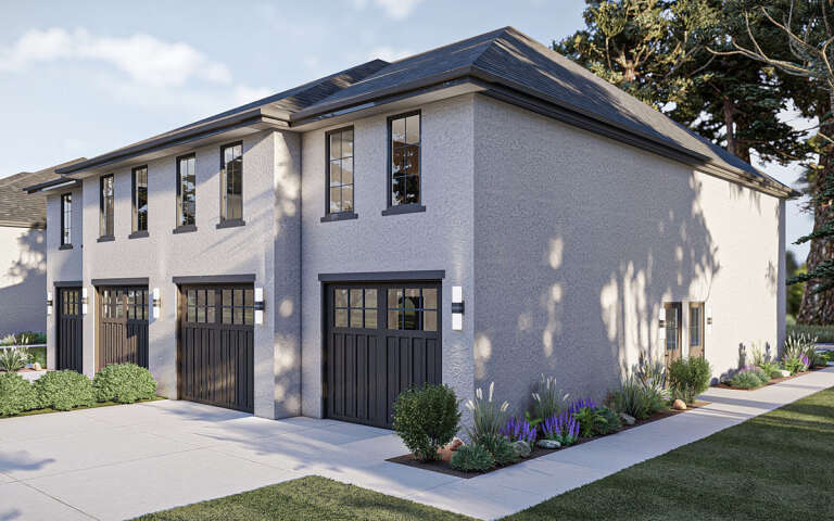 Modern Fourplex Plan - 708 Square Feet, 1 Bedroom, 1 Bathroom | Floor ...