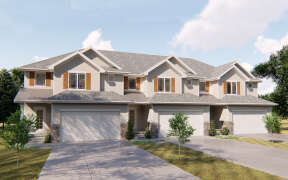 Traditional Triplex Plan - 1,676 Square Feet, 3 Bedrooms, 2.5 Bathrooms ...