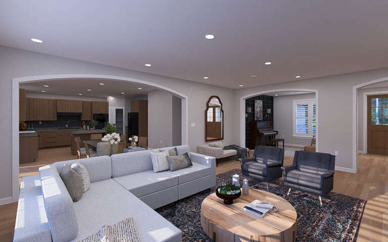 Modern Transitional Plan - 3,163 Square Feet, 5 Bedrooms, 3.5 Bathrooms ...