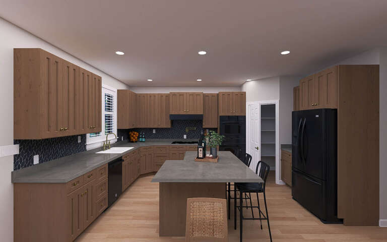 Modern Transitional Plan - 3,163 Square Feet, 5 Bedrooms, 3.5 Bathrooms ...