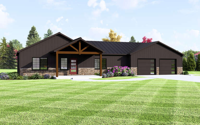 Modern Farmhouse Plan - 1,984 Square Feet, 3 Bedrooms, 2 Bathrooms ...