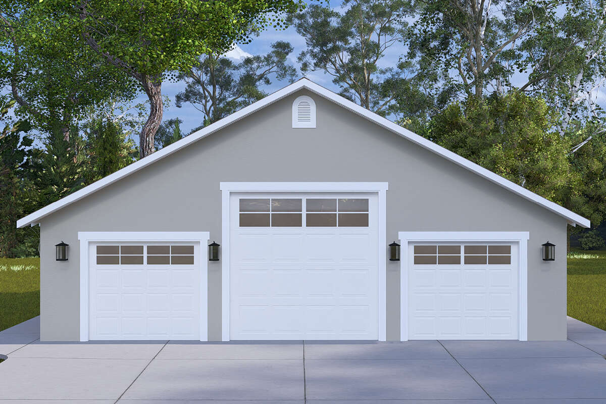 Traditional 3-6 Car Garage Plan - 1,764 Square Feet | Floor Plan #2802 ...