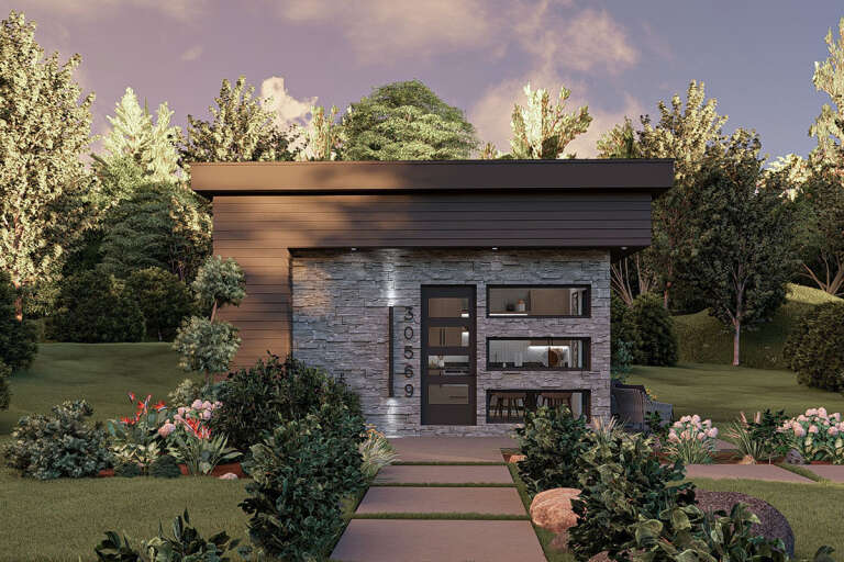 Modern Plan - 373 Square Feet, 1 Bedroom, 1 Bathroom | Floor Plan #963 ...