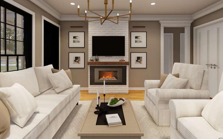 Traditional Fourplex Plan - 735 Square Feet, 2 Bedrooms, 1 Bathroom ...