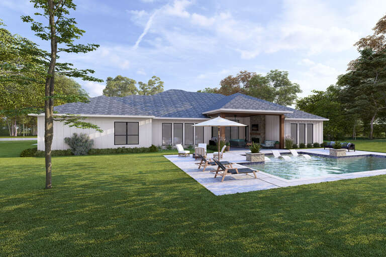 Modern Farmhouse Plan - 3,907 Square Feet, 4 Bedrooms, 3.5 Bathrooms | Floor Plan #3570-00002 ...