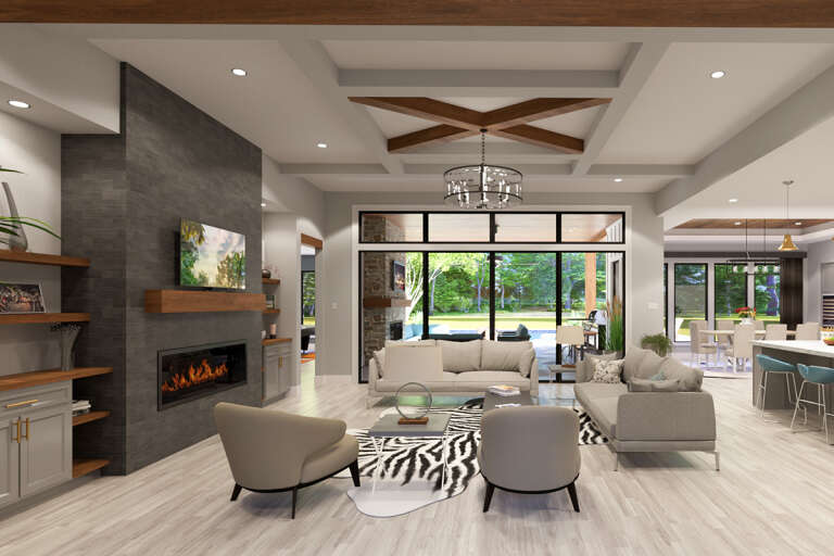 Modern Farmhouse Plan - 3,907 Square Feet, 4 Bedrooms, 3.5 Bathrooms | Floor Plan #3570-00002 ...