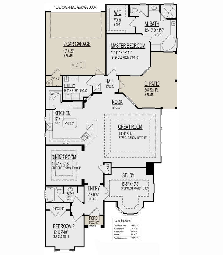 Southwest Plan - 2,072 Square Feet, 2 Bedrooms, 2 Bathrooms | Floor ...