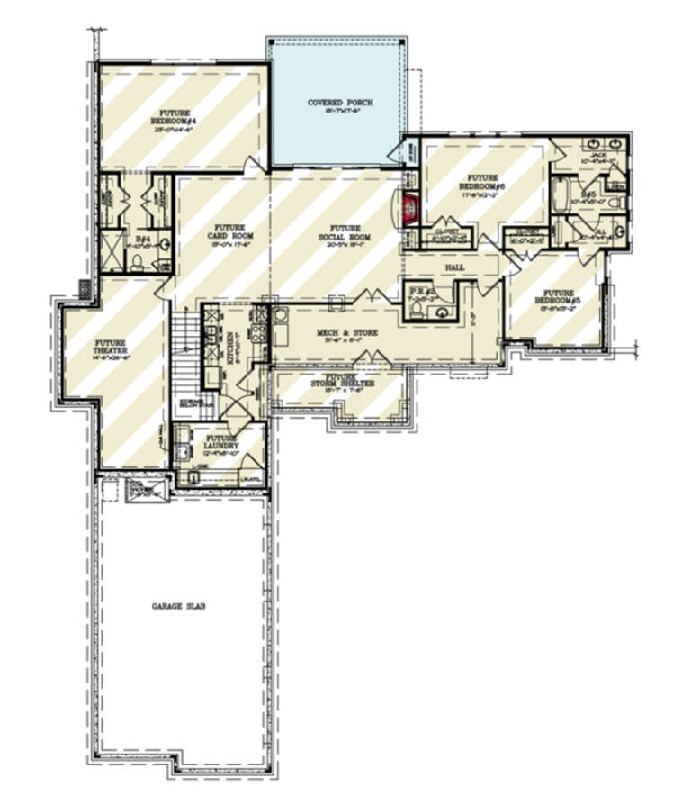 Modern Farmhouse Plan - 4,339 Square Feet, 3-6 Bedrooms, 3.5 Bathrooms | Floor Plan #699-00404 ...