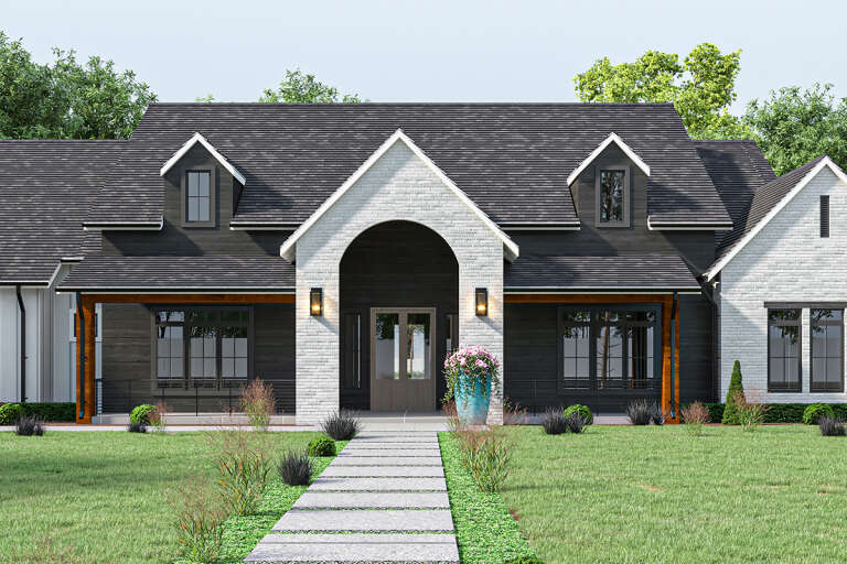 Modern Farmhouse Plan - 4,187 Square Feet, 4 Bedrooms, 5 Bathrooms ...
