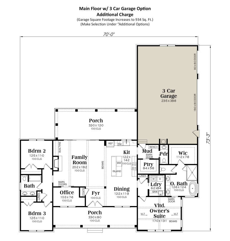 Modern Farmhouse Plan - 2,080 Square Feet, 3 Bedrooms, 2.5 Bathrooms ...