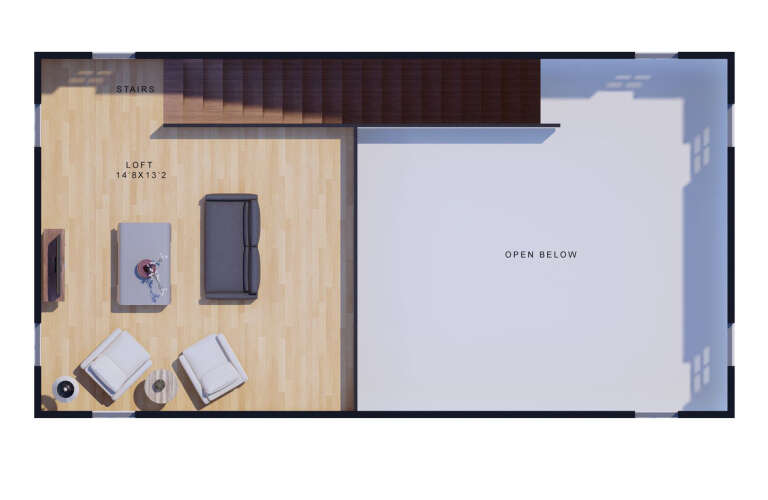 Contemporary Plan - 778 Square Feet, 1 Bedroom, 1.5 Bathrooms | Floor ...