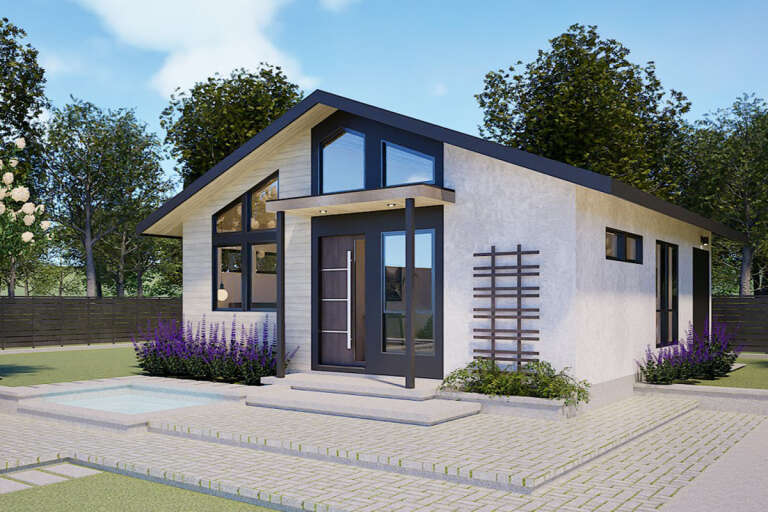 Modern Plan - 600 Square Feet, 1 Bedroom, 1 Bathroom | Floor Plan #7011 ...