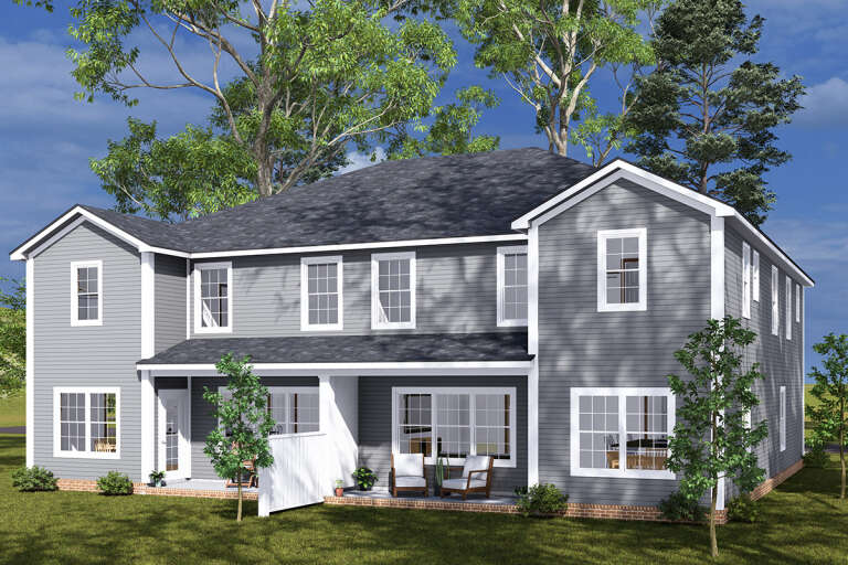 Traditional Duplex Plan - 2,048 Square Feet, 4 Bedrooms, 3.5 Bathrooms ...