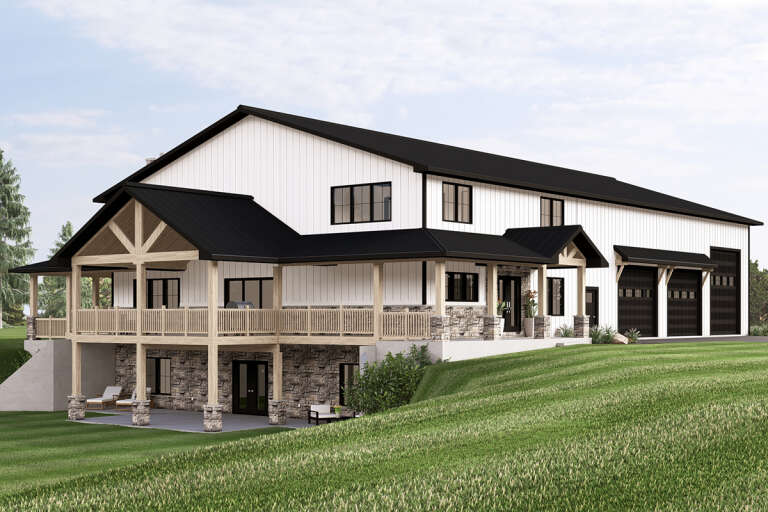 Barn Plan - 3,052 Square Feet, 4-5 Bedrooms, 5 Bathrooms | Floor Plan #5032-00362 | America's ...
