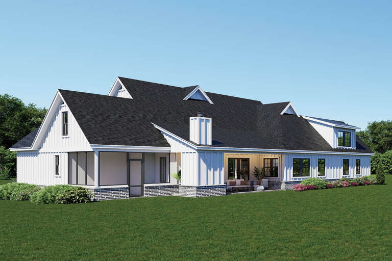 Modern Farmhouse Plan - 3,472 Square Feet, 5 Bedrooms, 3.5 Bathrooms ...