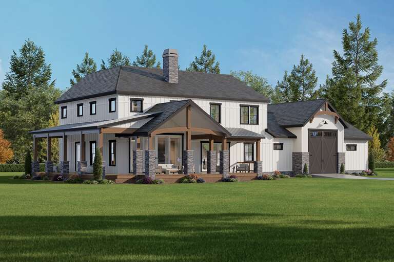 Barndominium Plan - 2,664 Square Feet, 3 Bedrooms, 2.5 Bathrooms ...