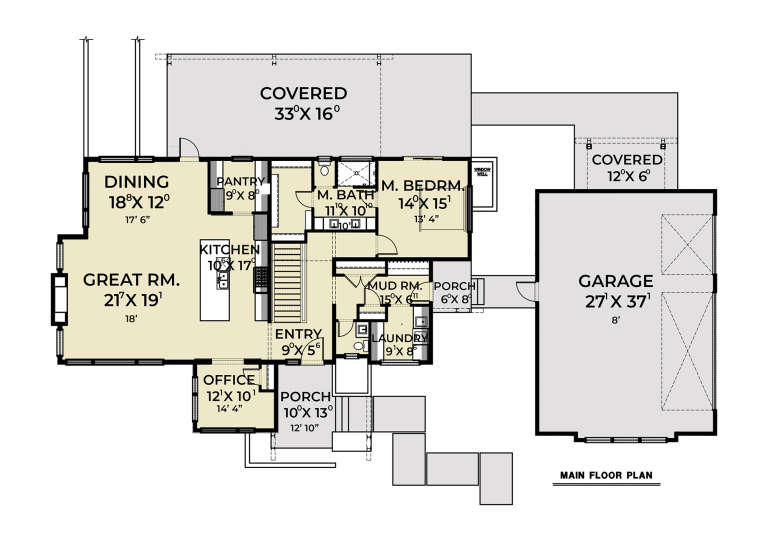 Contemporary Plan - 3,997 Square Feet, 4 Bedrooms, 2.5 Bathrooms ...