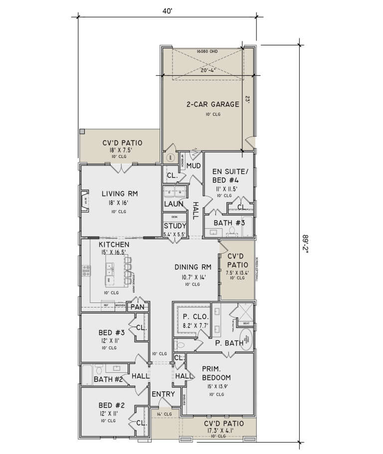 Traditional Plan - 2,312 Square Feet, 4 Bedrooms, 3 Bathrooms | Floor ...