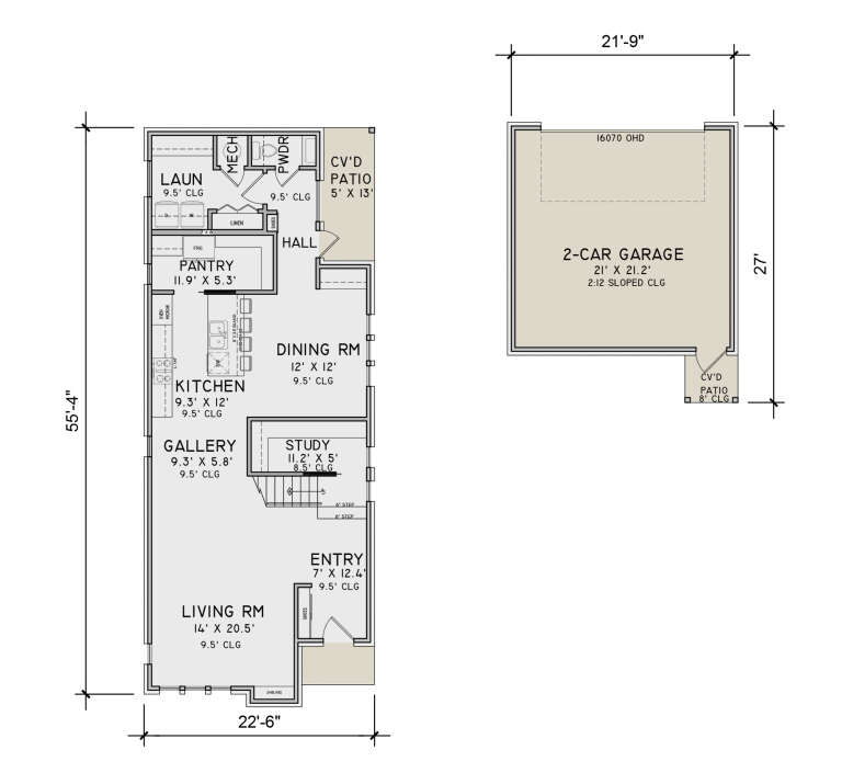 Modern Plan - 2,260 Square Feet, 3 Bedrooms, 2.5 Bathrooms | Floor Plan ...
