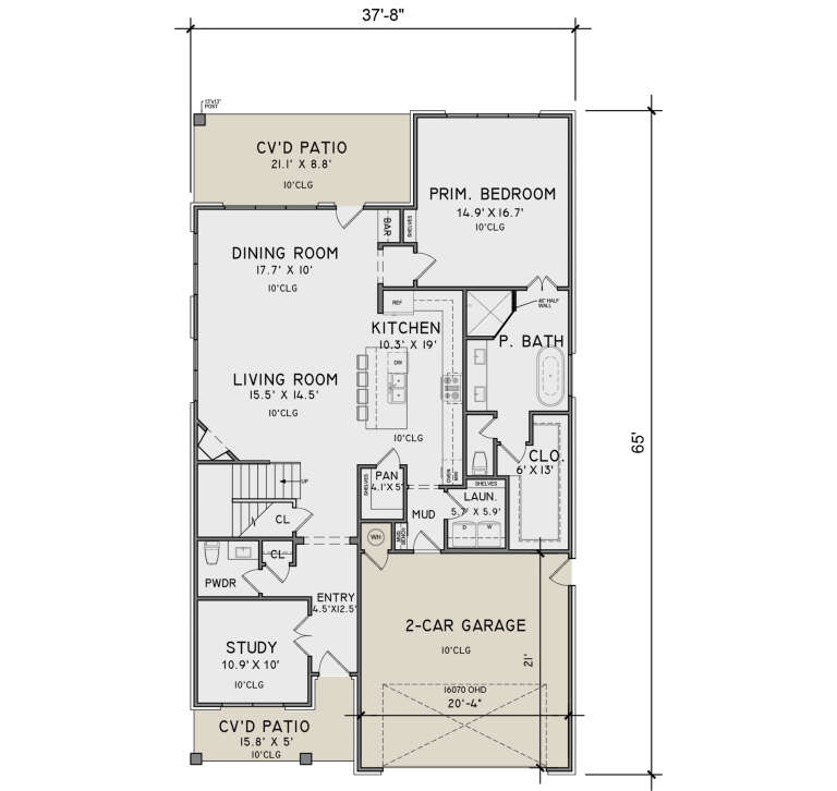 Modern Farmhouse Plan - 2,534 Square Feet, 4 Bedrooms, 3.5 Bathrooms ...