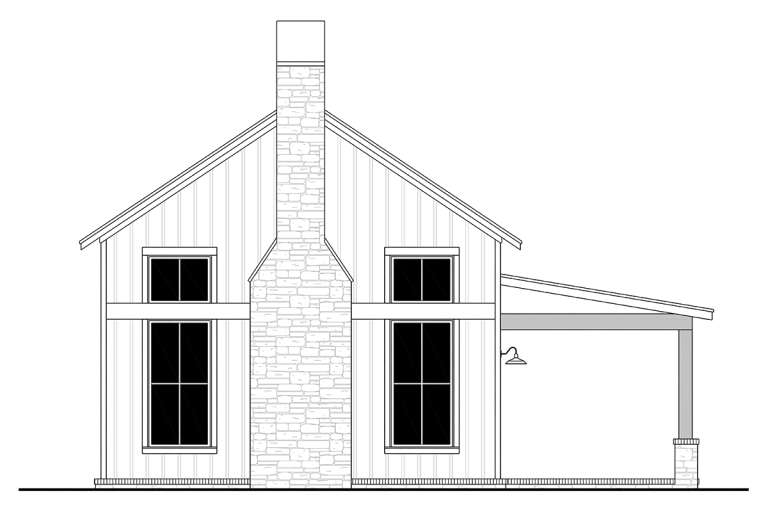 Modern Farmhouse Pool House Plan - 1,000 Square Feet, 1 Bathroom ...