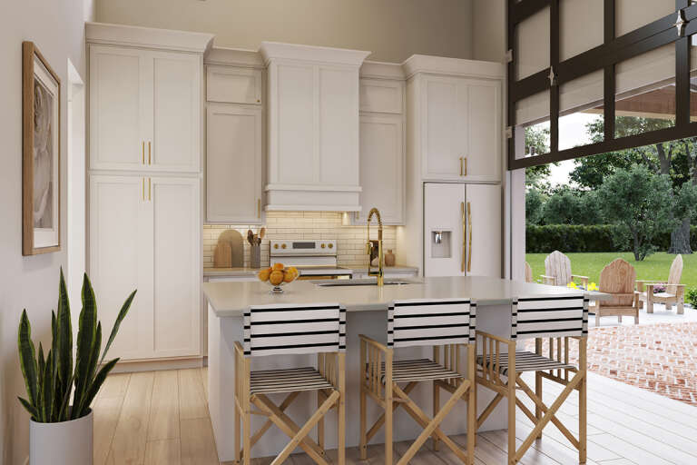 Modern Farmhouse Pool House Plan - 1,000 Square Feet, 1 Bathroom ...