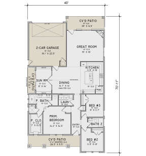 Modern Farmhouse Plan - 1,896 Square Feet, 3 Bedrooms, 2 Bathrooms ...