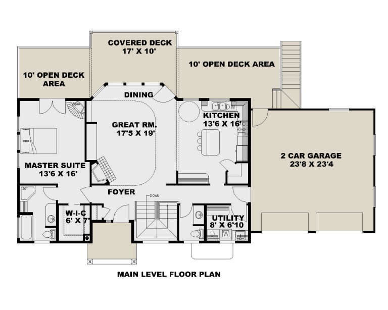Traditional Plan - 2,544 Square Feet, 4 Bedrooms, 2.5 Bathrooms | Floor Plan #039-00804 ...