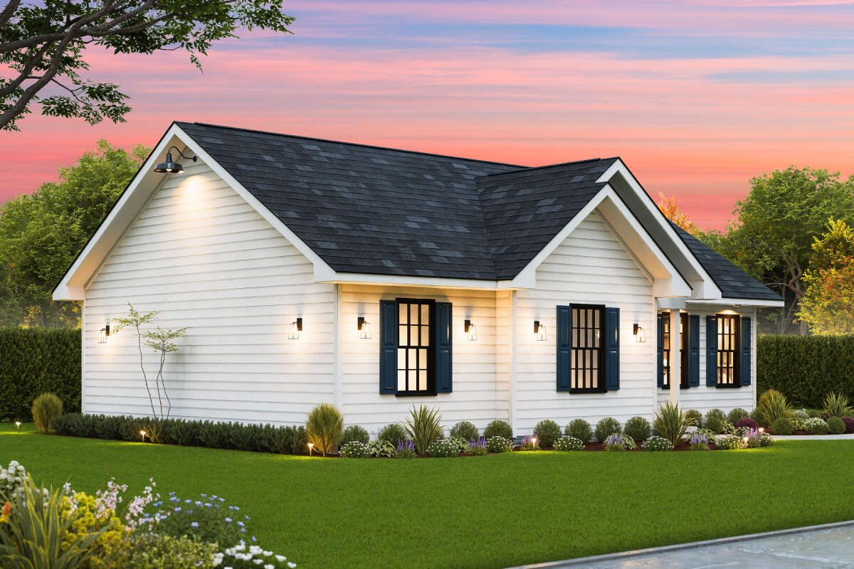 Country Plan - 1,163 Square Feet, 3 Bedrooms, 2 Bathrooms | Floor Plan ...