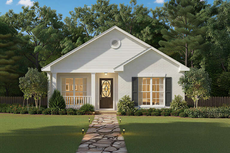 Small Plan - 850 Square Feet, 2 Bedrooms, 1 Bathroom | Floor Plan #041 ...