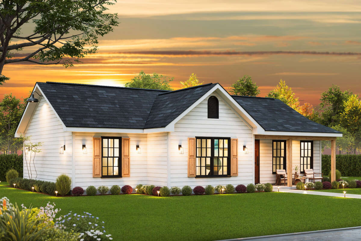 Country Plan - 1,140 Square Feet, 3 Bedrooms, 2 Bathrooms | Floor Plan ...