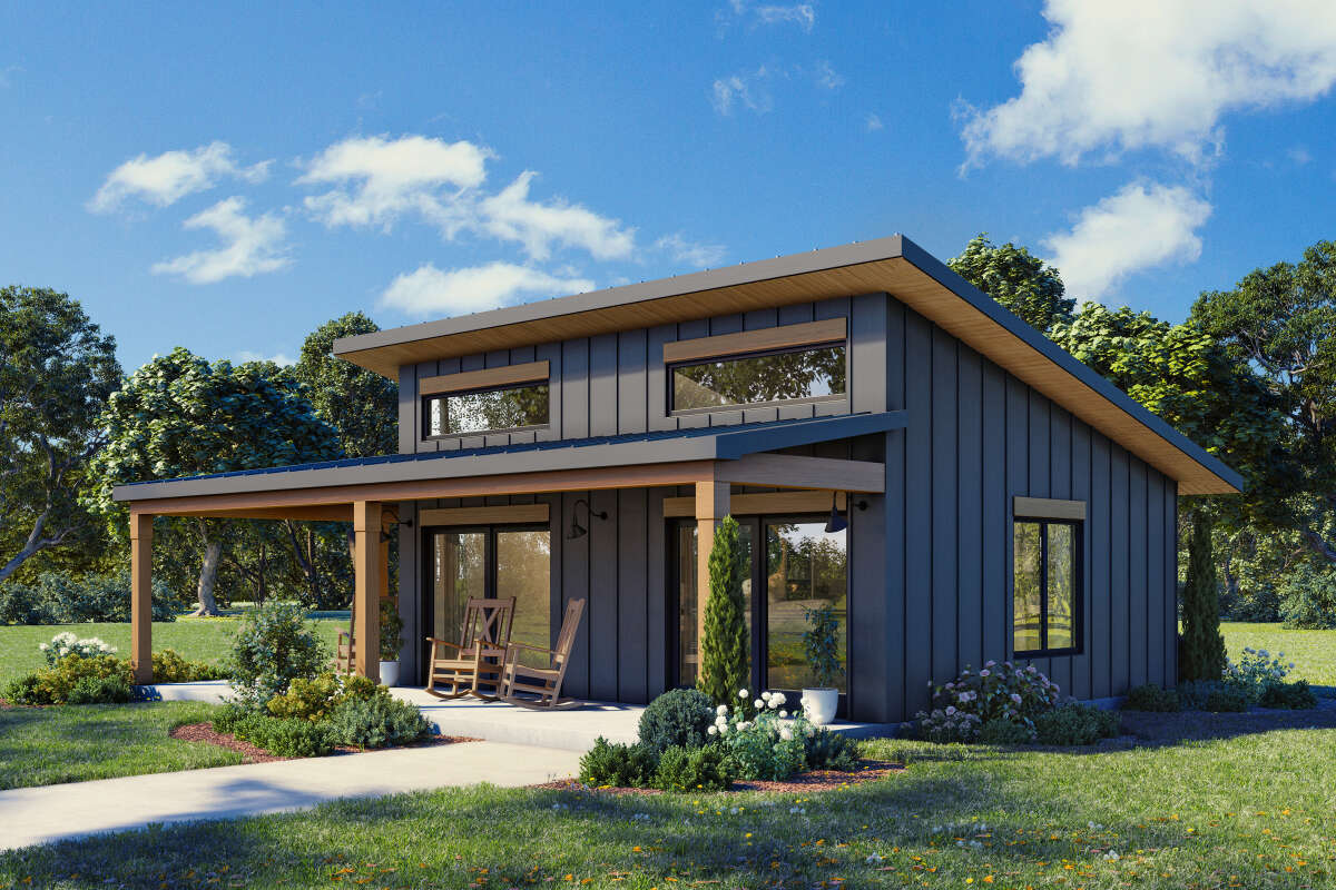 Modern Plan - 500 Square Feet, 1 Bedroom, 1 Bathroom | Floor Plan #1462 ...