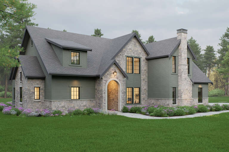 Modern Transitional Plan - 4,122 Square Feet, 5 Bedrooms, 3.5 Bathrooms ...