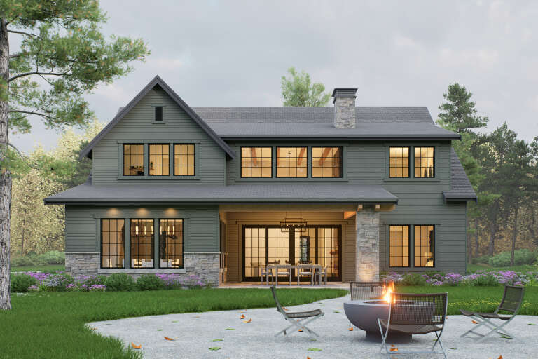 Modern Transitional Plan - 4,122 Square Feet, 5 Bedrooms, 3.5 Bathrooms ...