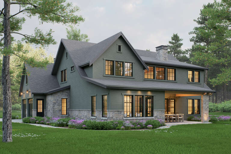 Modern Transitional Plan - 4,122 Square Feet, 5 Bedrooms, 3.5 Bathrooms ...
