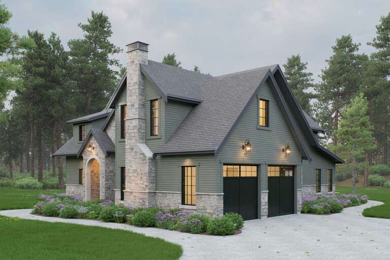 Modern Transitional Plan - 4,122 Square Feet, 5 Bedrooms, 3.5 Bathrooms ...
