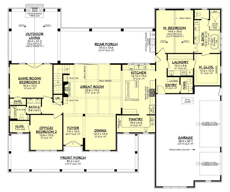 Modern Farmhouse Plan - 3,500 Square Feet, 5 Bedrooms, 3.5 Bathrooms ...