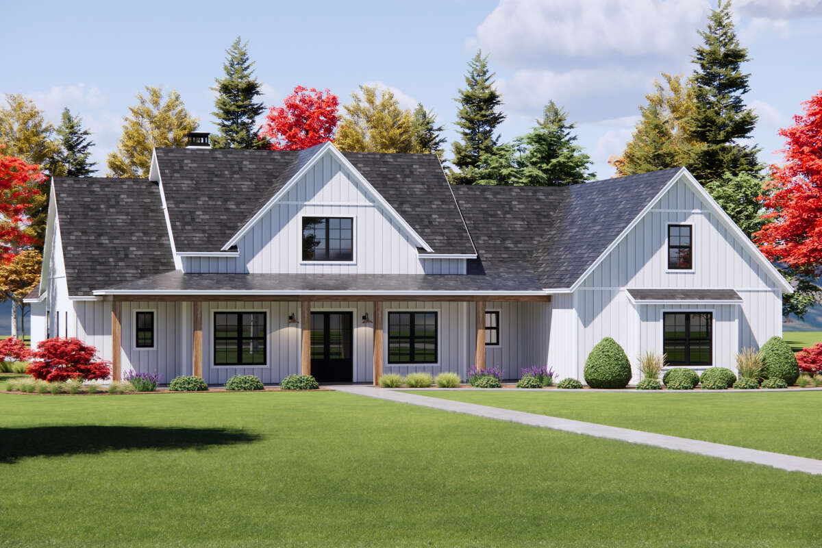 Modern Farmhouse Plan - 3,052 Square Feet, 5 Bedrooms, 4.5 Bathrooms ...
